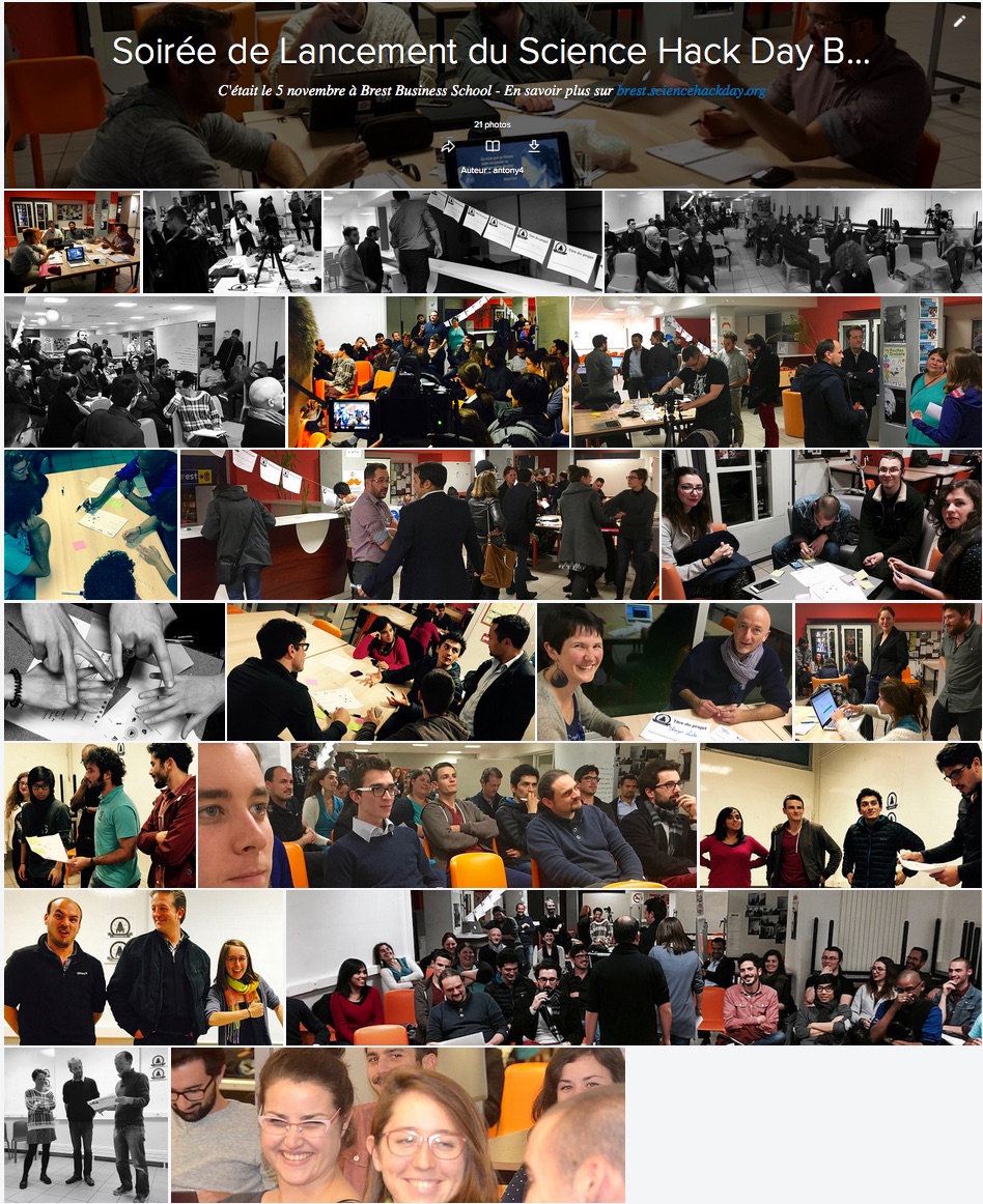 Retours sur la soirée de lancement du jeudi 5 novembre – Science Hack Day Brest